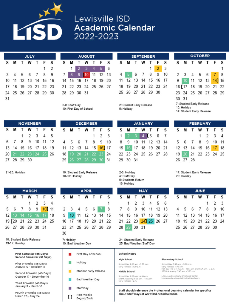 22-23 LISD Calendar | PDF