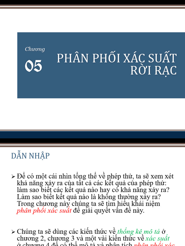Chapter 05 Phan Phoi Xac Suat Roi Rac | PDF