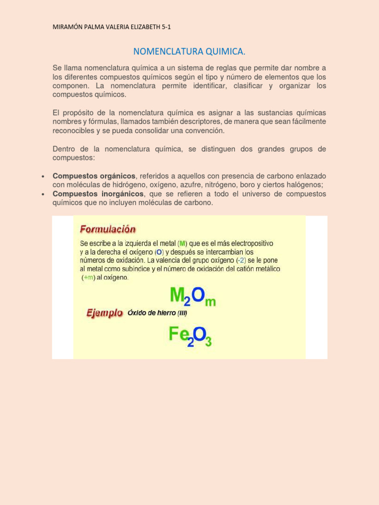 Nomenclatura Quimica | PDF