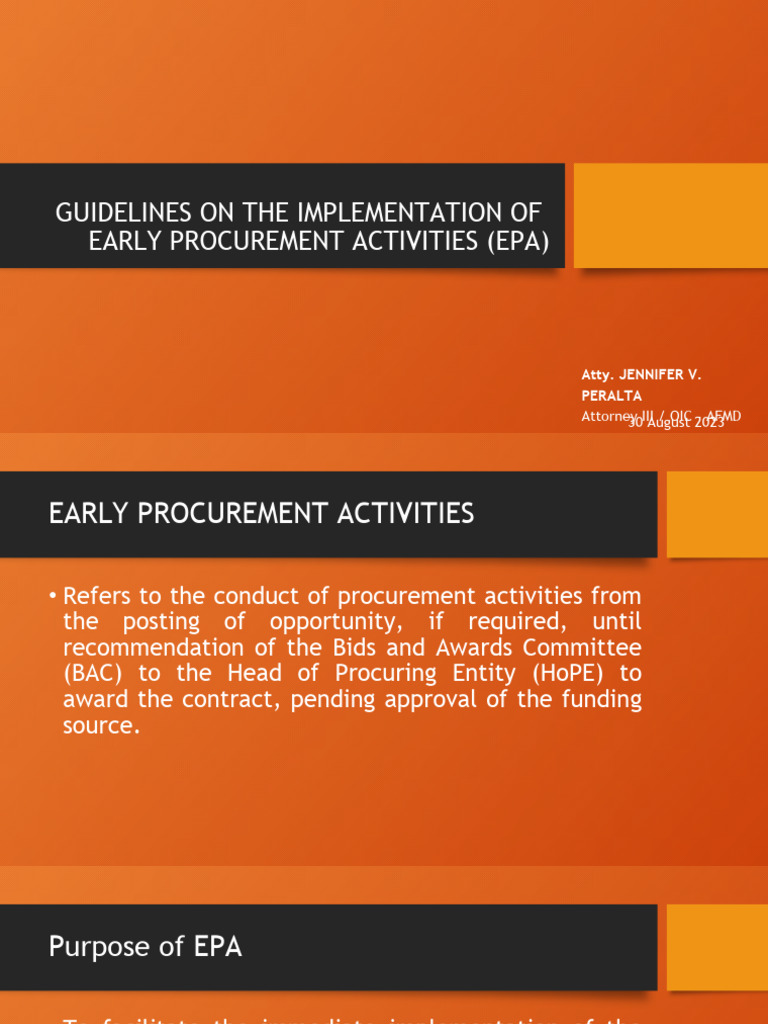 EPA Presmat | PDF | Procurement | Government