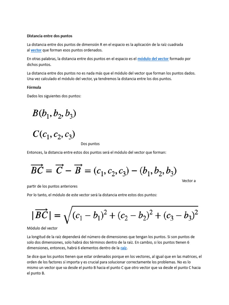 Cálculo de Distancia en Espacio R | PDF | Métodos y materiales de ...
