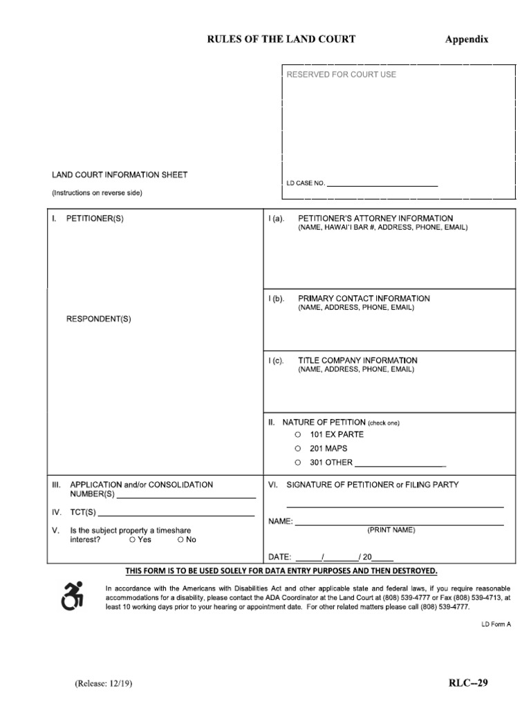 Land Court Forms | PDF