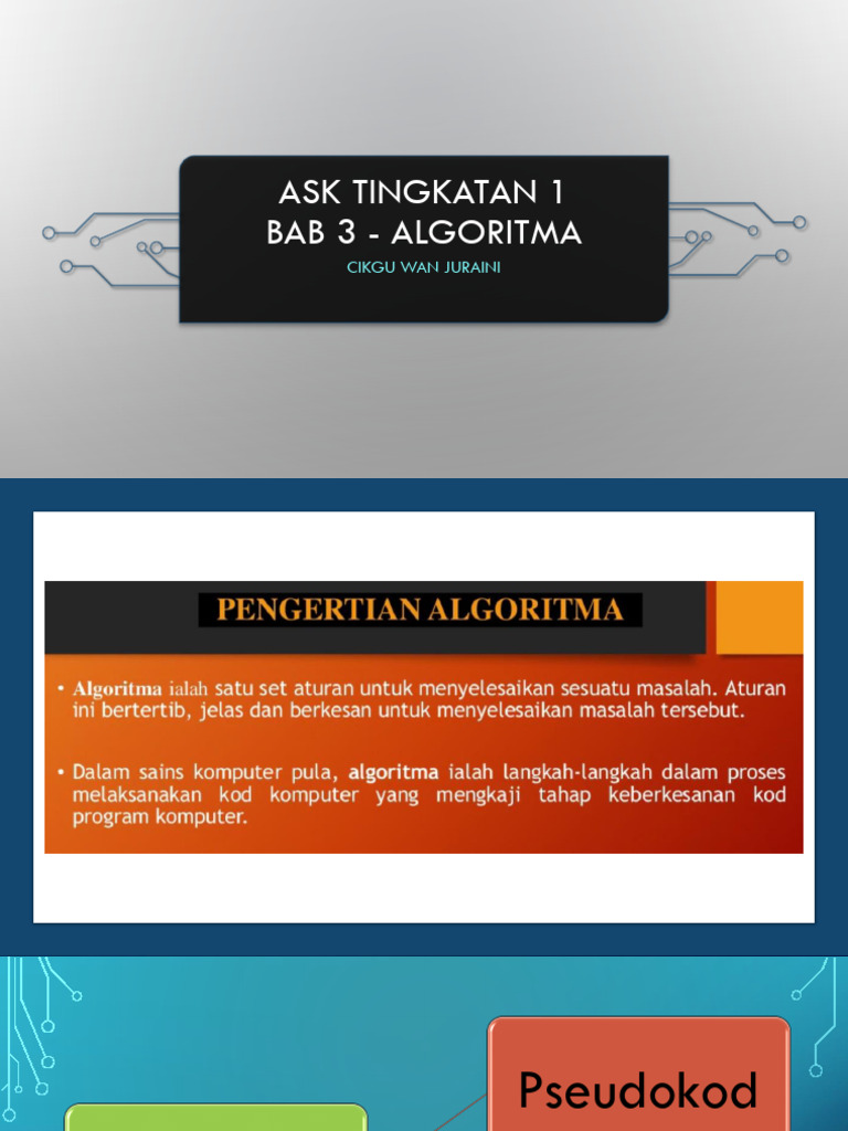 Nota Ask T1 Bab 3 Algoritma | PDF