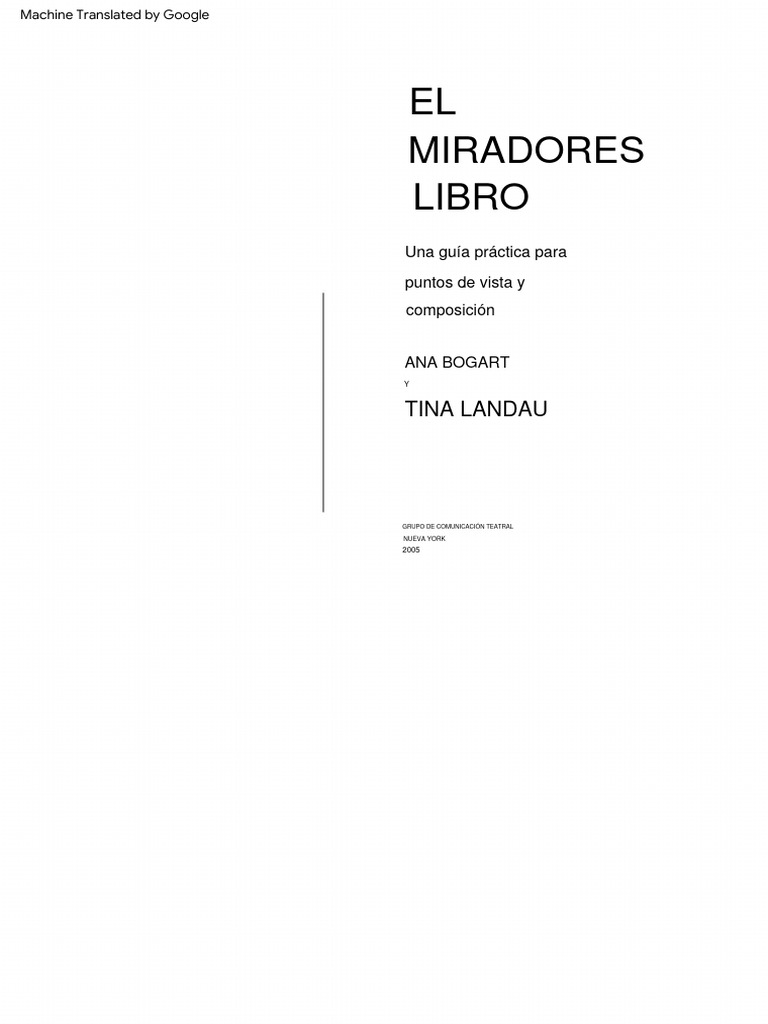 Anne Bogart and Tina Landau The Viewpoints Book | PDF