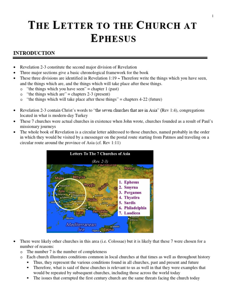 Revelation 2 The Letter To The Church At Ephesus Pdf