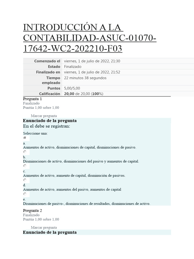 Examen Resuelto Contabilidad | PDF
