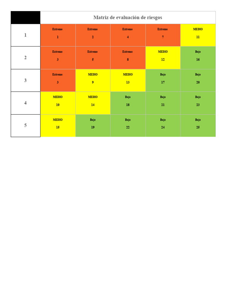IC 5x5 Risk Matrix 27139 ES | PDF
