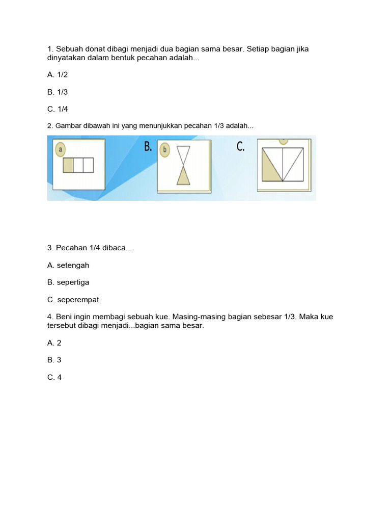 Latihan Soal MTK Tema 7 | PDF