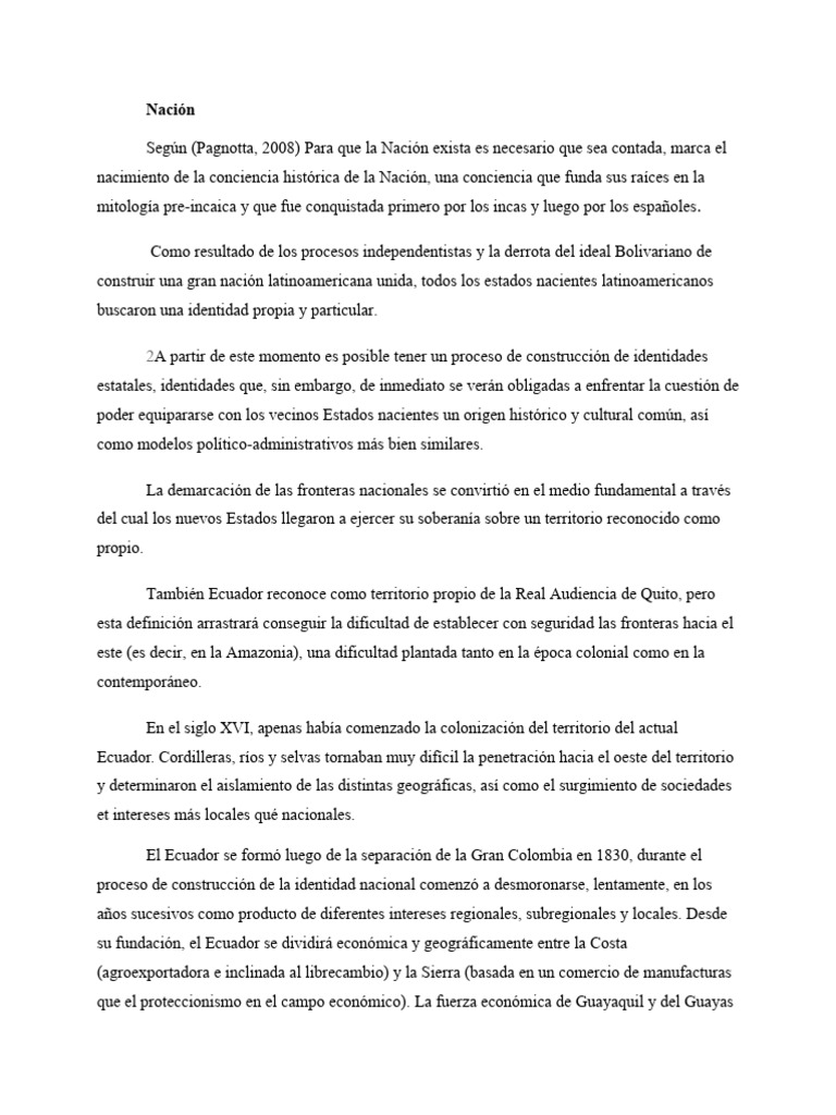 Nación | PDF | Ecuador | Nación