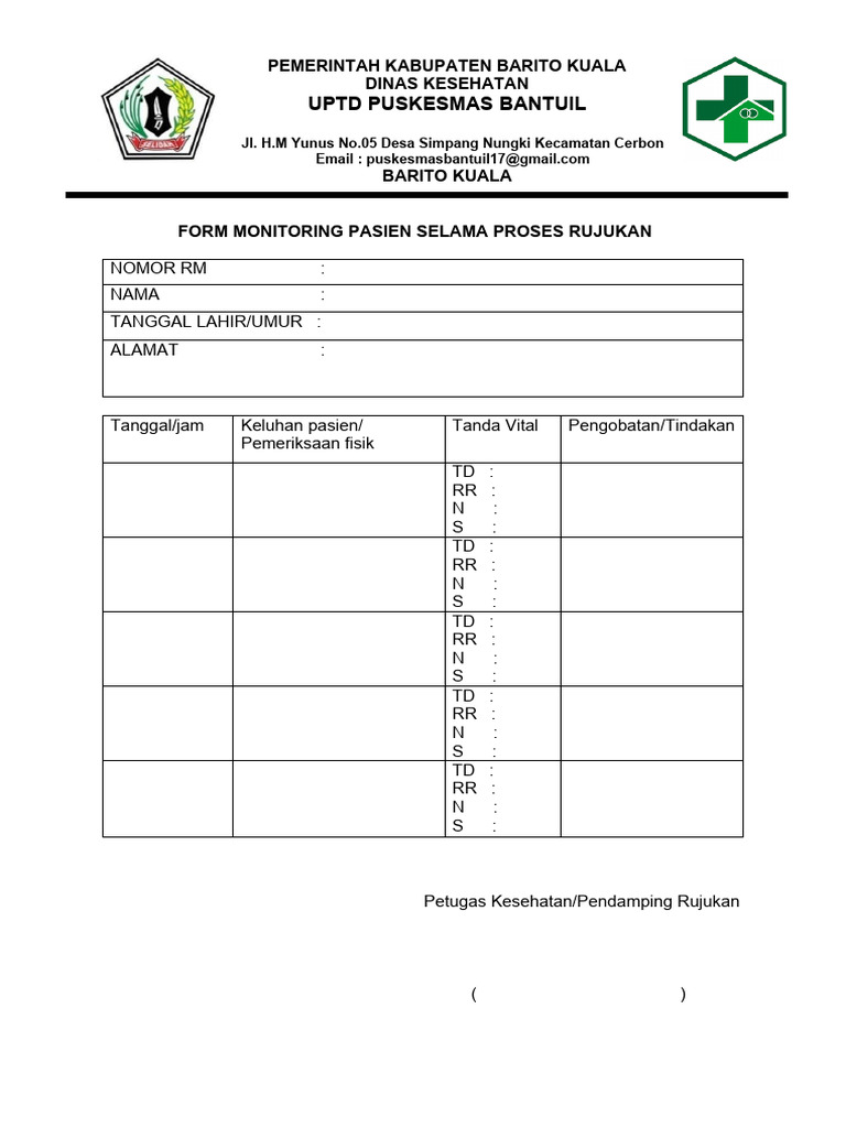 Form Stabilisasi Pasien | PDF