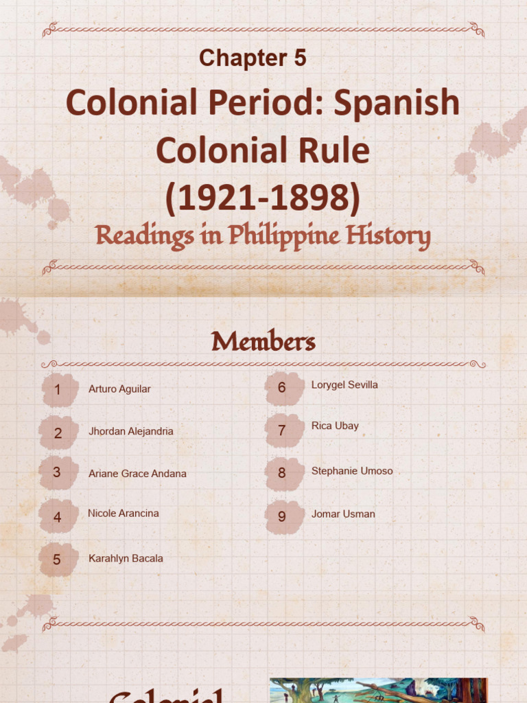 Colonial Period - Spanish Colonial Rule - (1921-1898) | PDF | Spanish ...