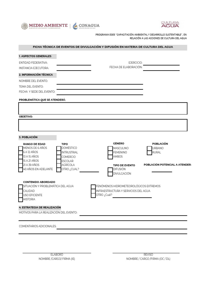 2022 Ficha T Cnica 2022 Eventos | PDF