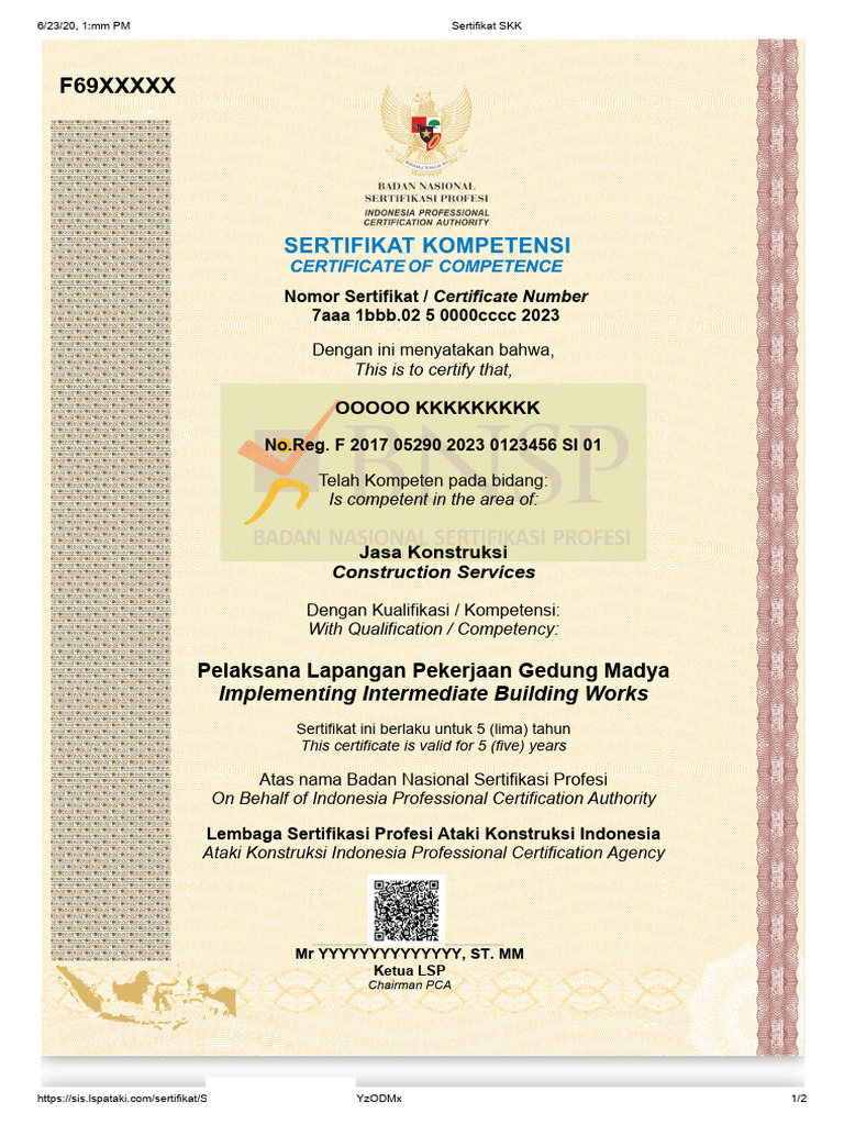 Sample SKK Gedung | PDF