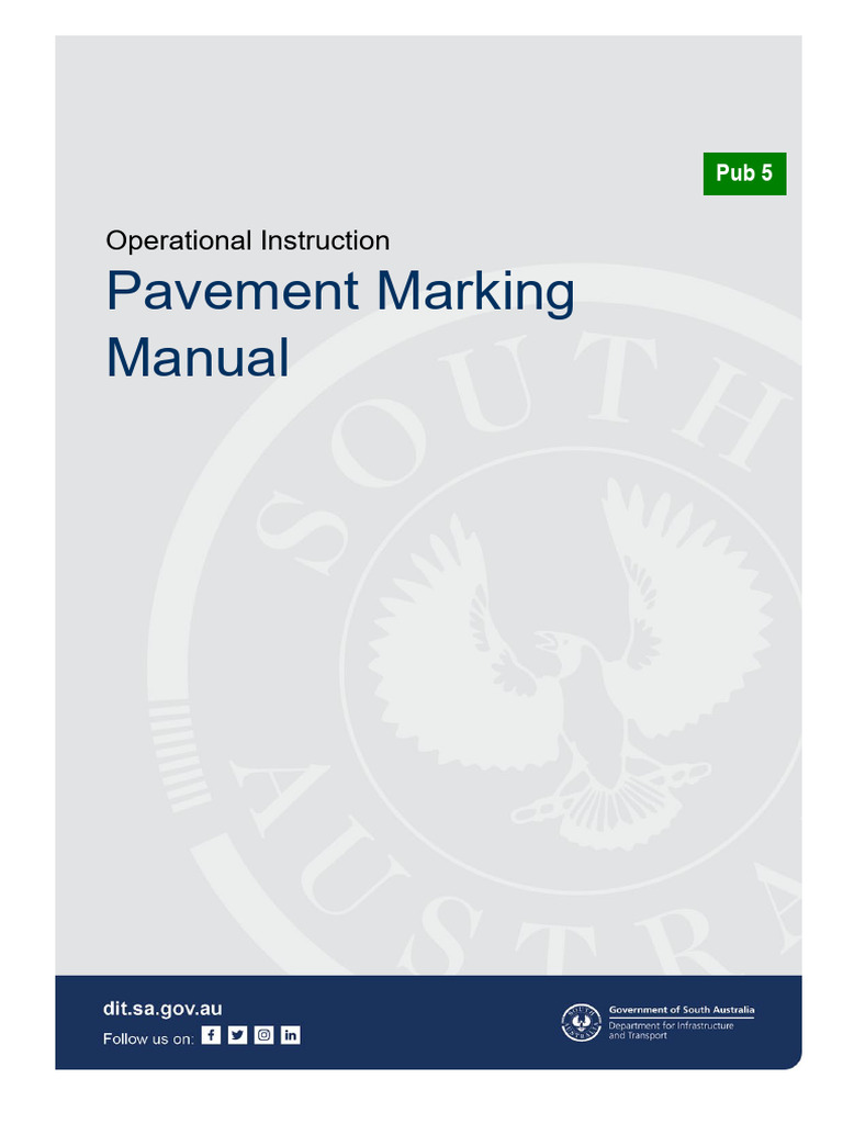 Pavement Marking Manual Version 7 v9 | PDF | Road | Traffic