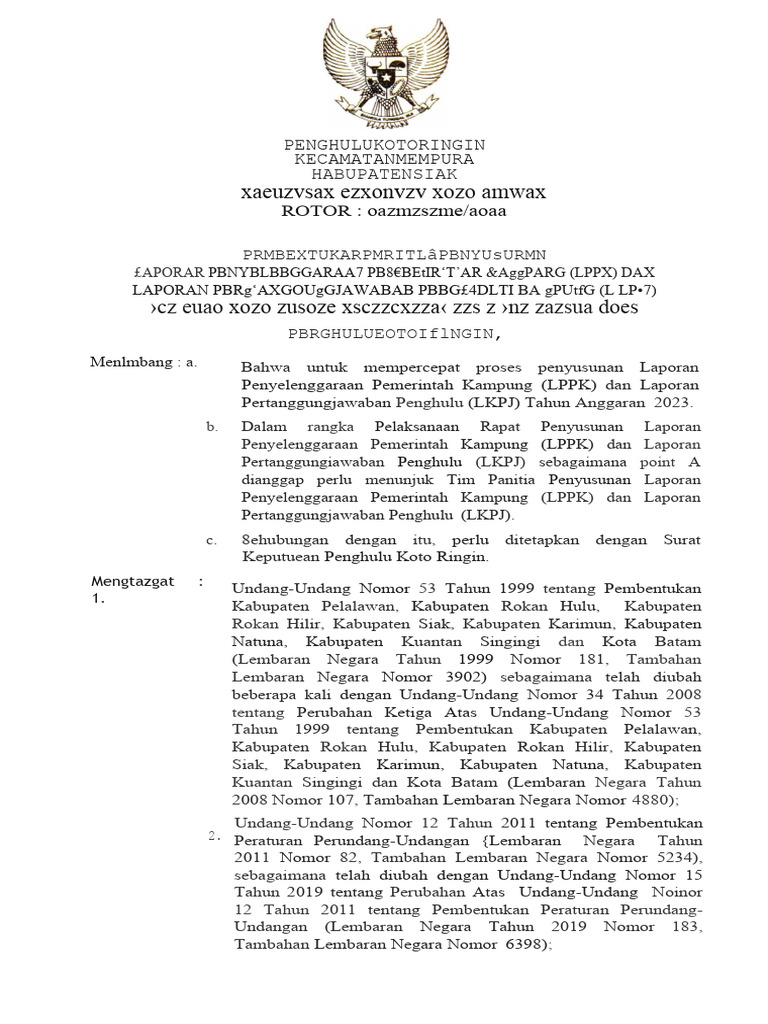 Laporan LPPK dan LKPJ Koto Ringin 2023 | PDF