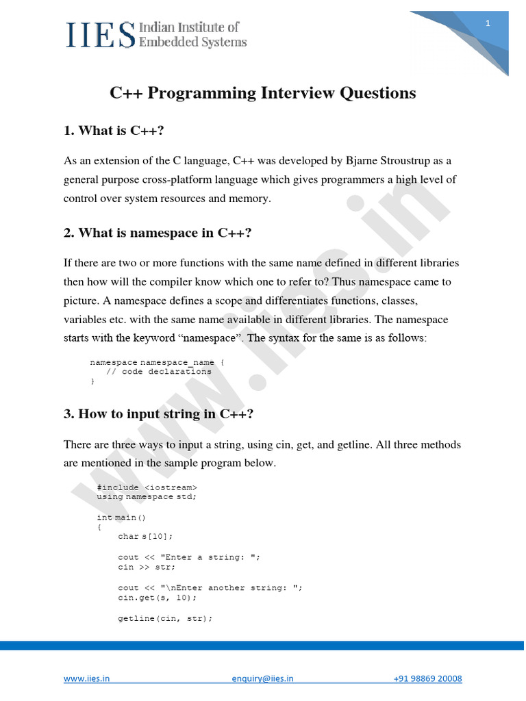 Interview Level Qa On C Language Pdf C Pointer Computer Programming
