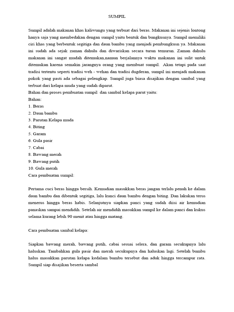 SUMPIL & Tas Plastik | PDF