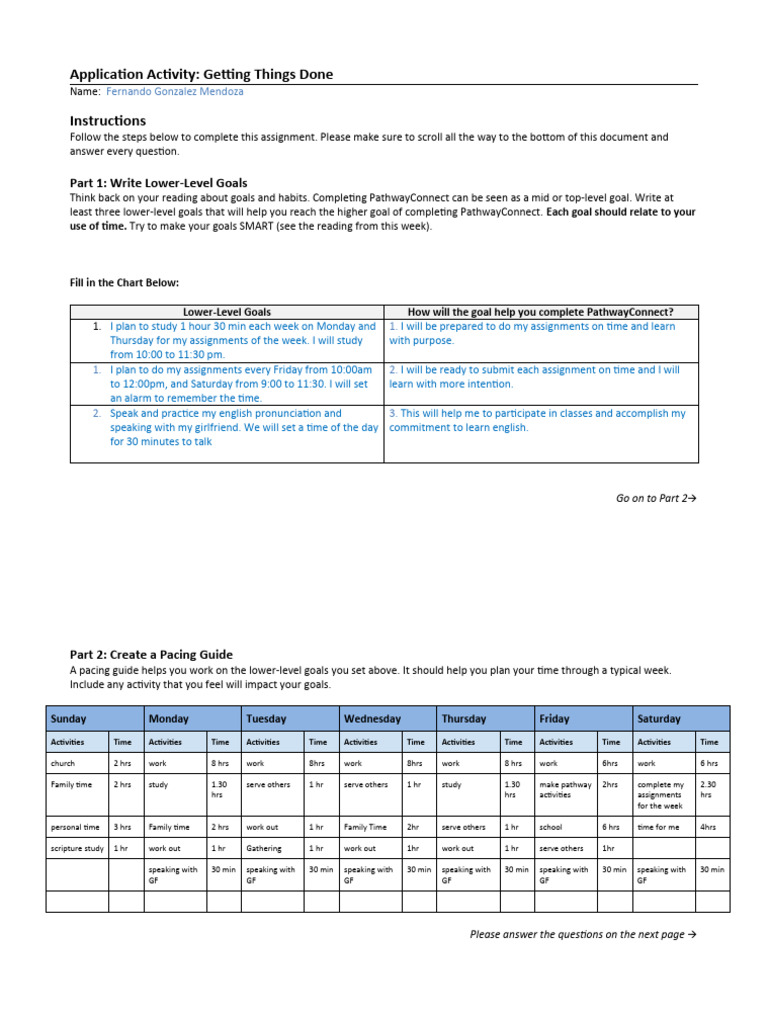 pc101 Applicationactivity Gettingthingsdone | PDF