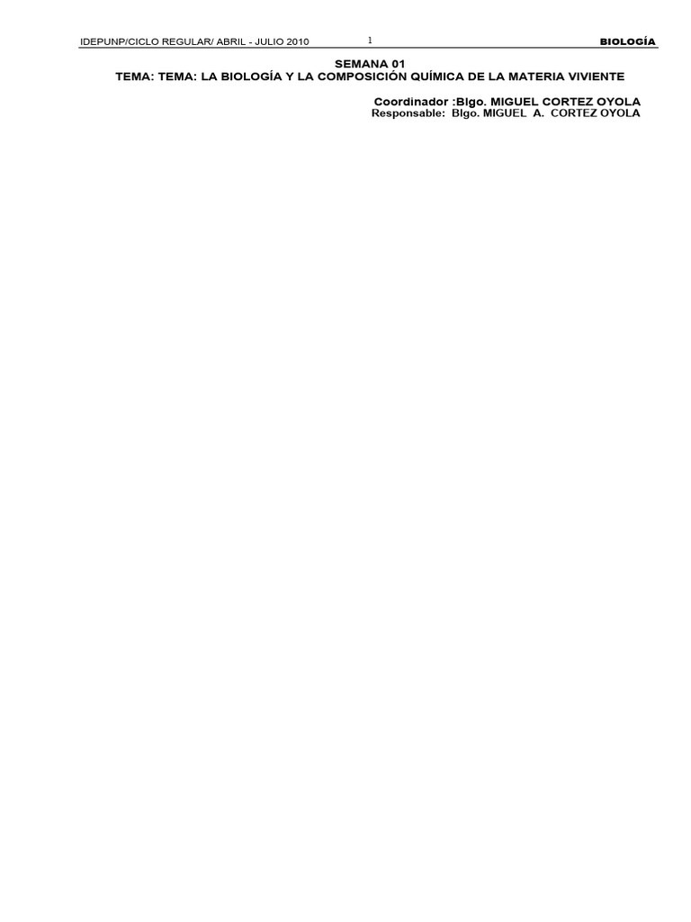 Cuestionario de Biología: Composición Química | PDF | Ciencias sociales ...