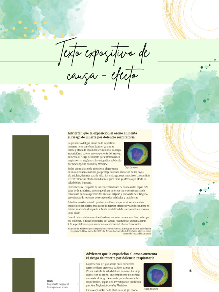 Texto Expositivo de Causa - Efecto | PDF | Artes del Lenguaje y ...