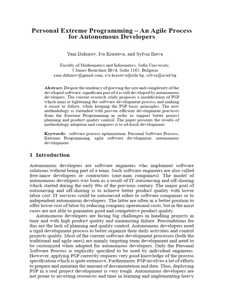 S3T YDzhurov IKrasteva SIlieva-Personal Extreme Programming - An Agile ...