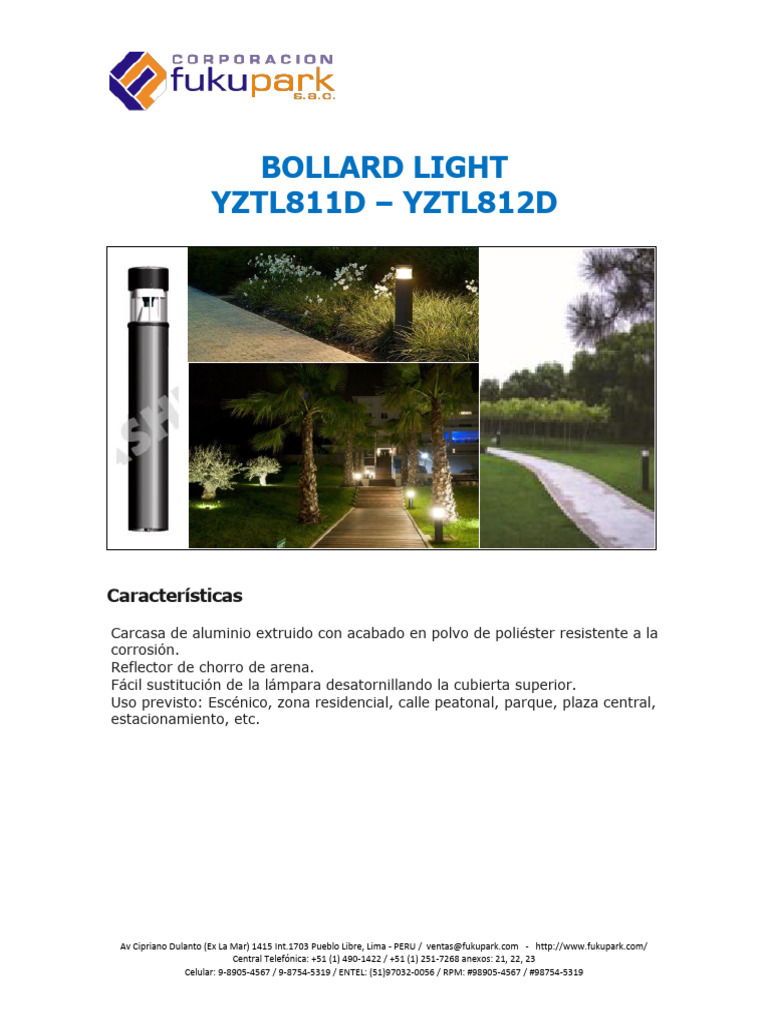 Led-Bollard-D - Luminarias | PDF | Tecnología