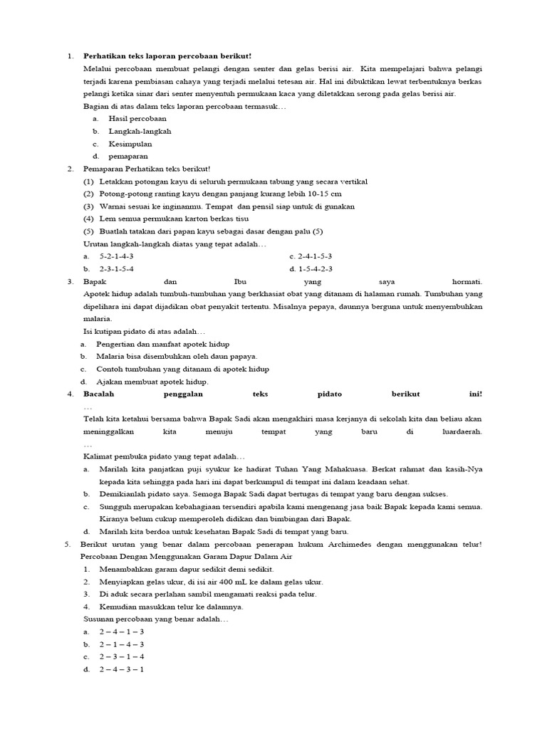 Latihan Soal Uts | PDF