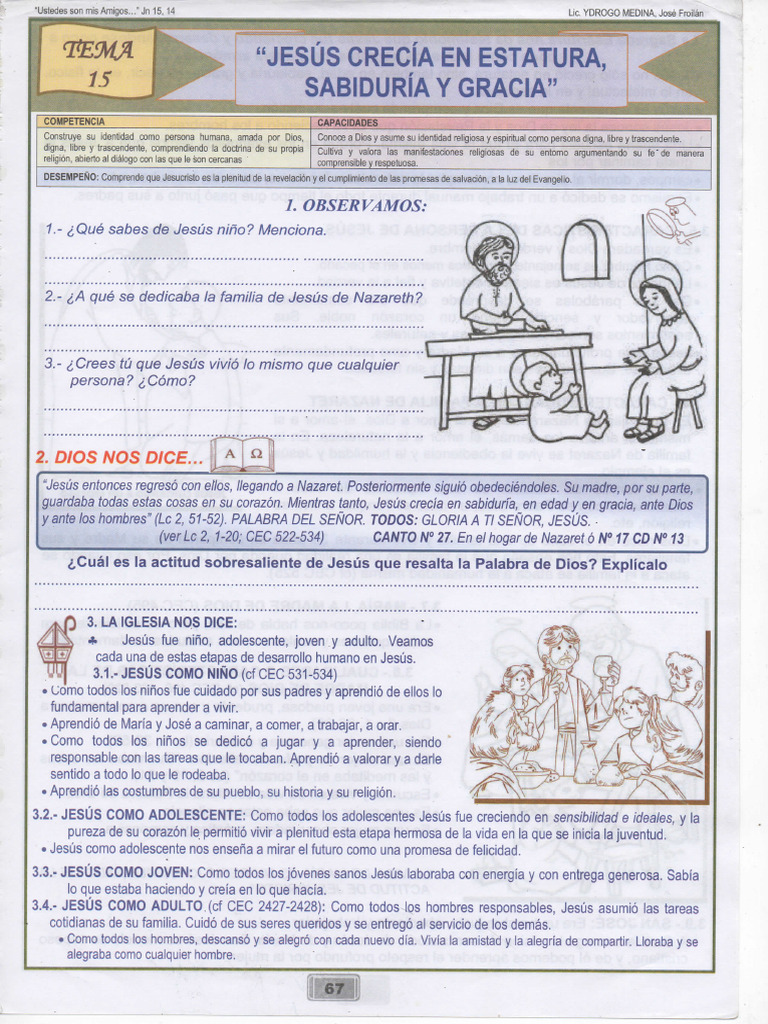 15 Jesus Crecia en Estatura Sabiduria y Gracia | PDF | Creencia ...