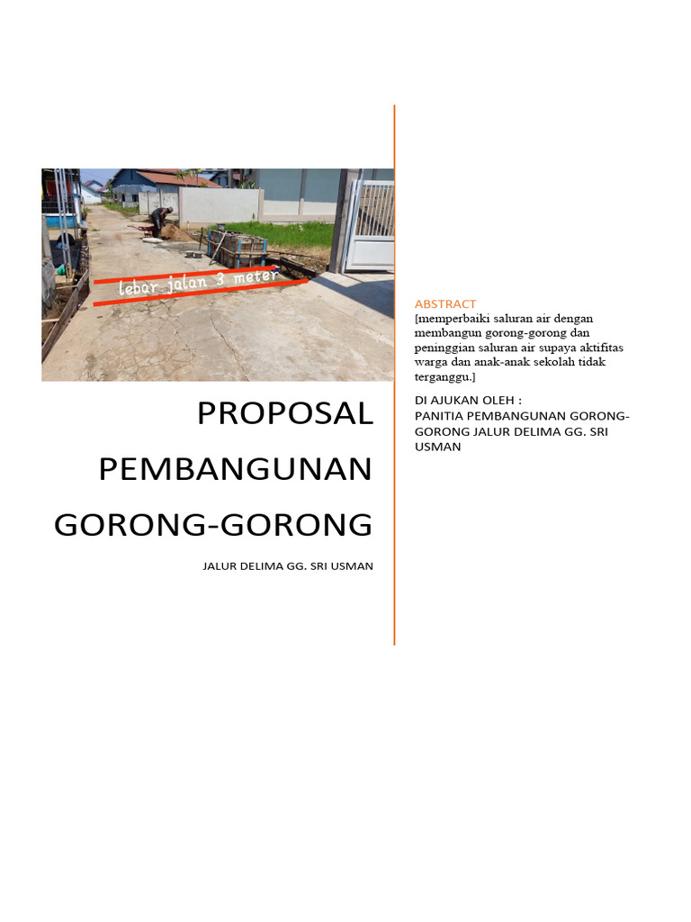 Proposal Gorong-Gorong Warga | PDF