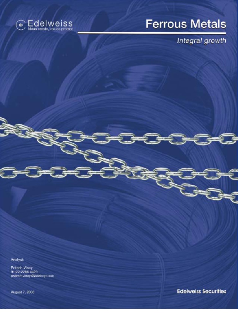 Ferrous Metals Sector - Aug-06-EDEL | PDF | Steel | Economies