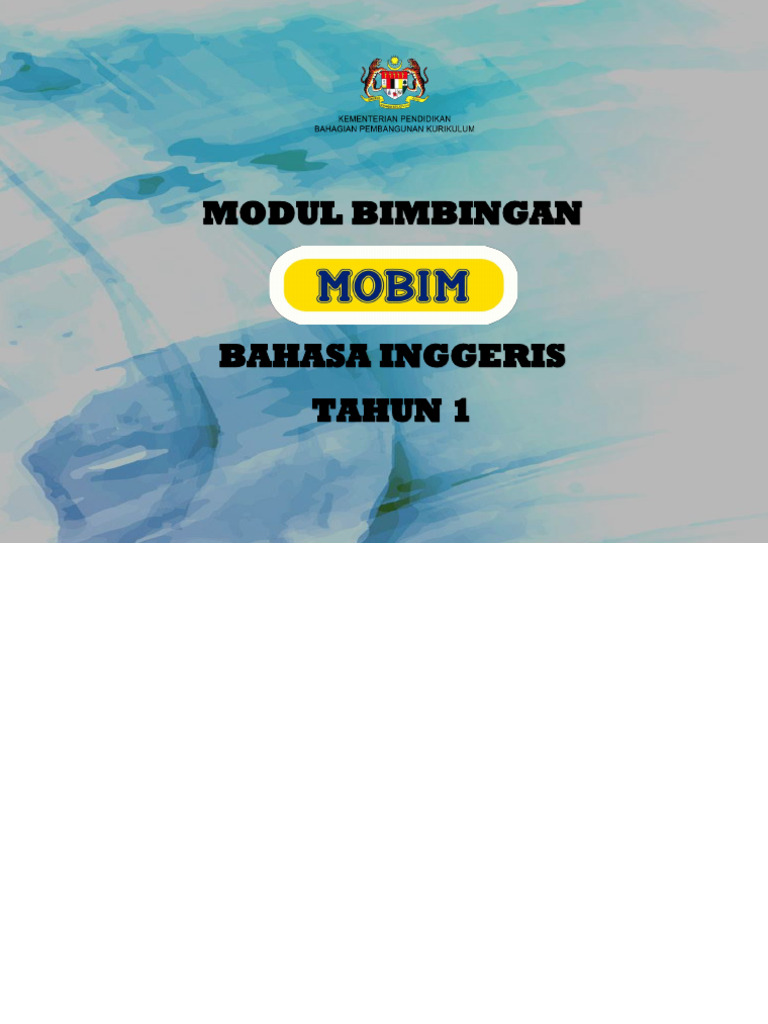 Modul Bimbingan Bahasa Inggeris Tahun 1 | PDF