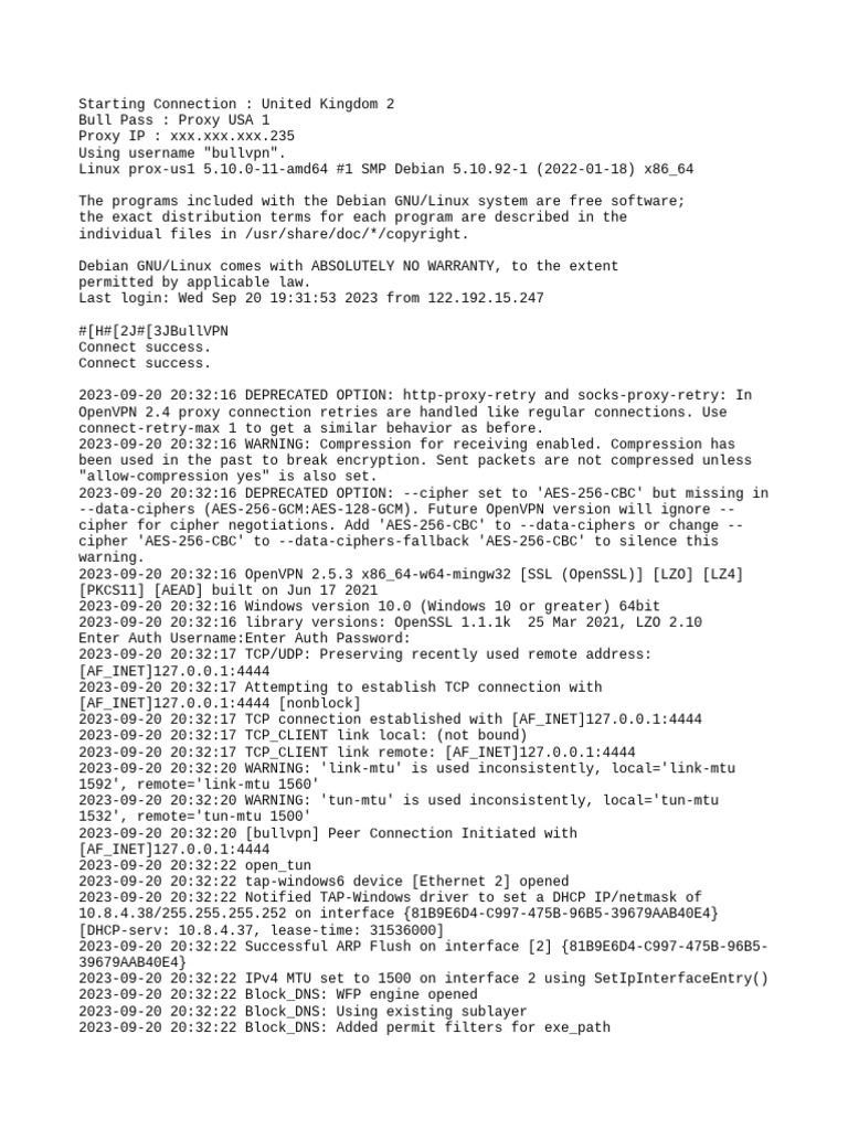 Bull VPN Disconnect | PDF | Transport Layer Security | Transmission Control Protocol