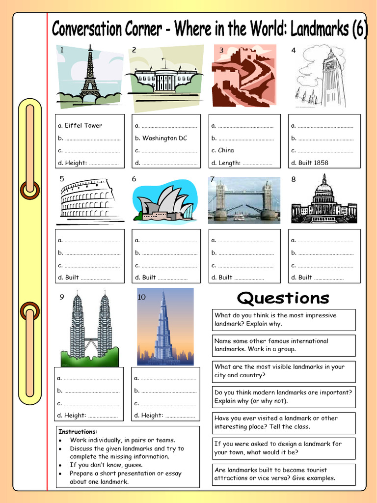 Activity 1. Landmark's | PDF