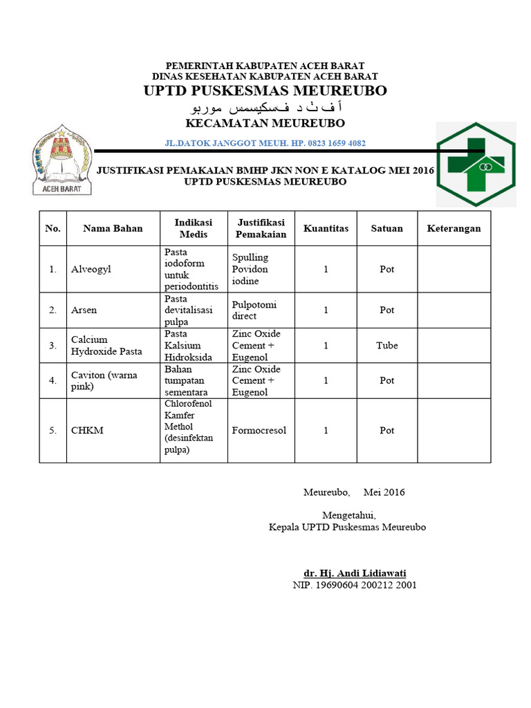 justifikasi pemakaian bhp | PDF