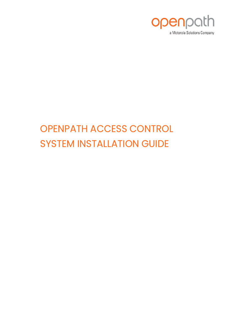 Openpath Install Guide | PDF