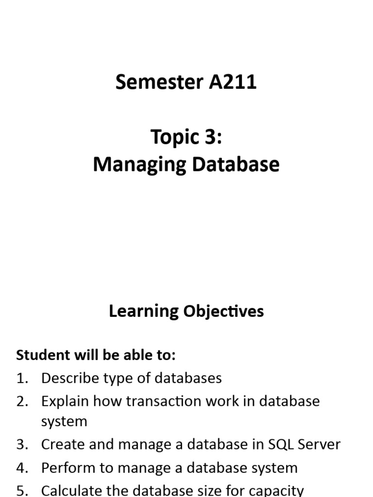 3 Managing Database Pdf Microsoft Sql Server Databases 4608