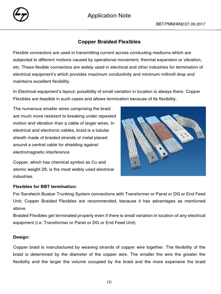 Copper Braided Flexible Connectors | PDF | Wire | Braid