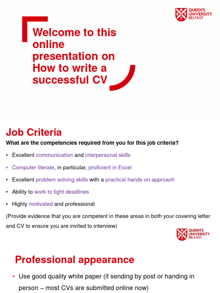 How To Write A Successful CV | PDF