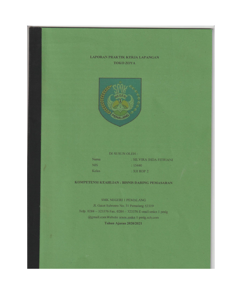 Contoh-Lap PKL Zoya | PDF