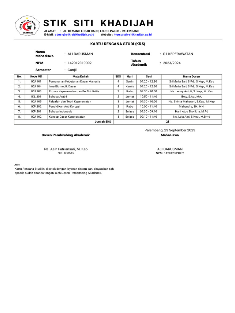 Penyusunan Jadwal Kuliah | PDF