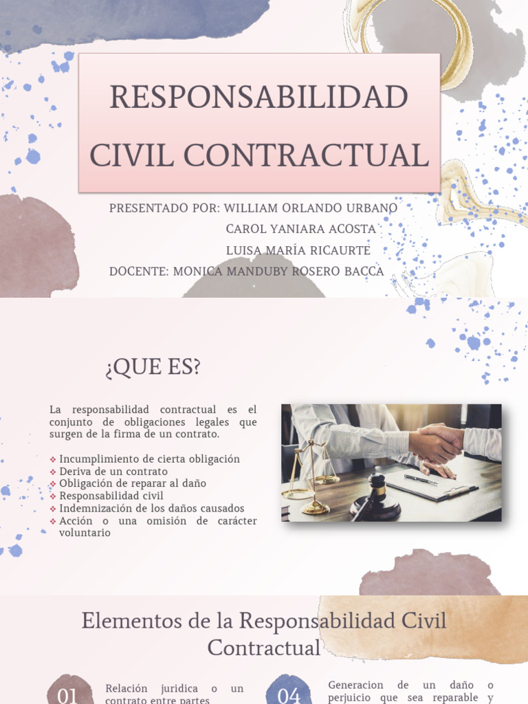 RESPONSABILIDAD CIVIL CONTRACTUAL Final | PDF | Derecho