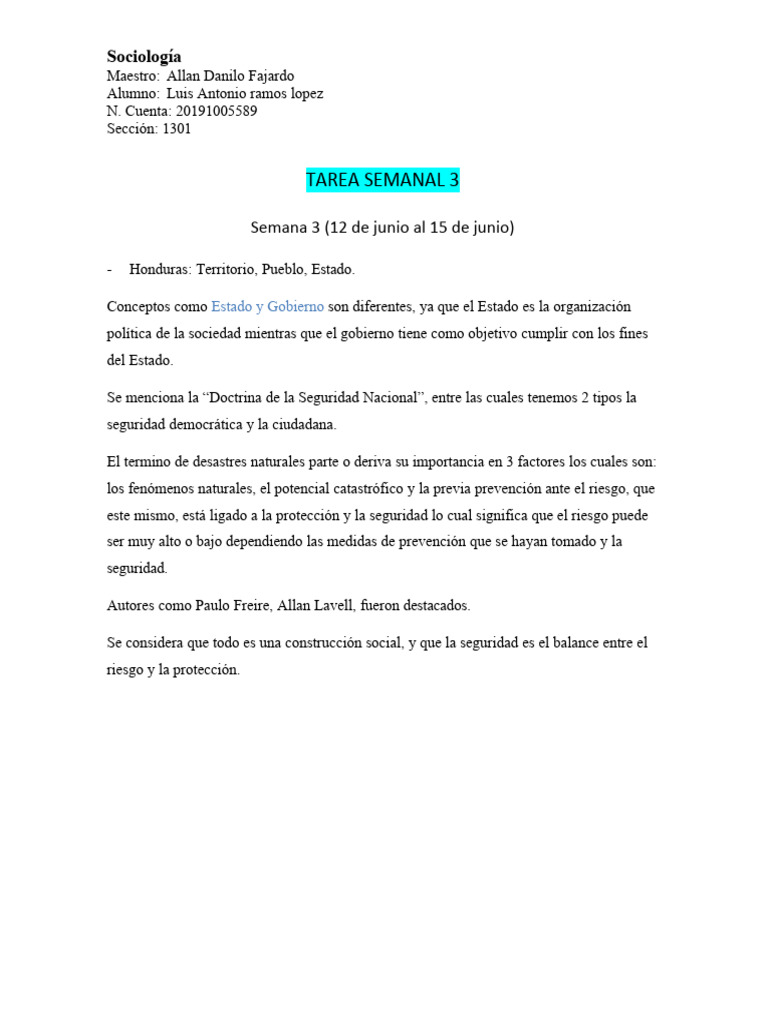 Tarea Semanal 3 | PDF