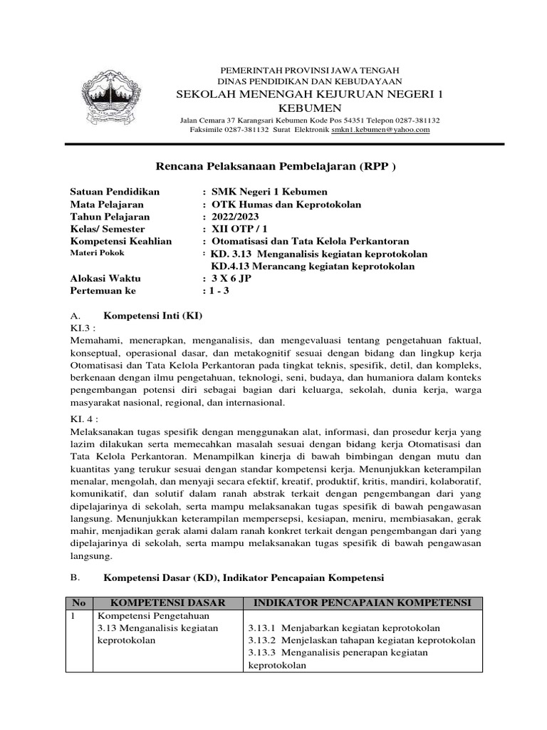 RPP Humas. | PDF | Seni | Sains & Matematika