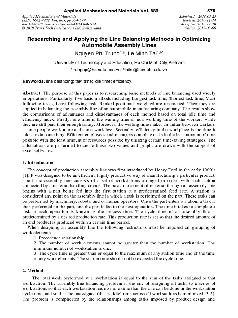 Line Balancing Methods | PDF | Applied Mathematics
