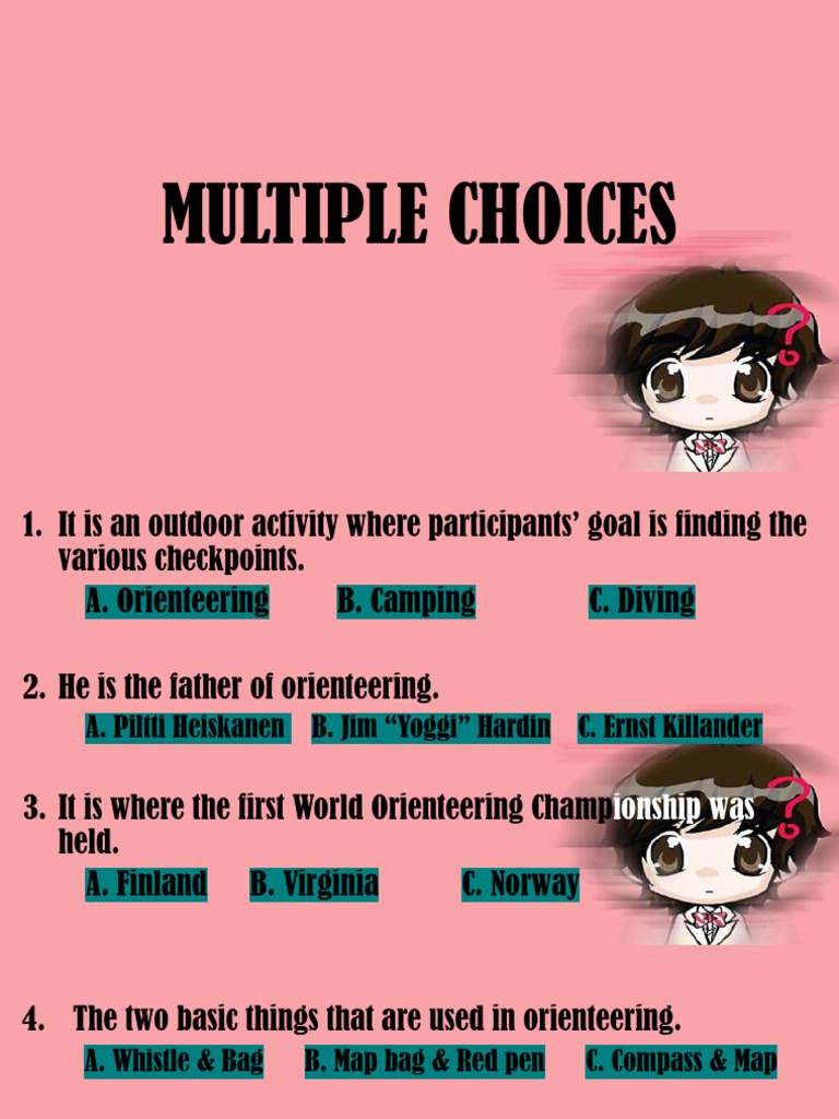 Orienteering Quiz | PDF | Compass | Geographic Data And Information