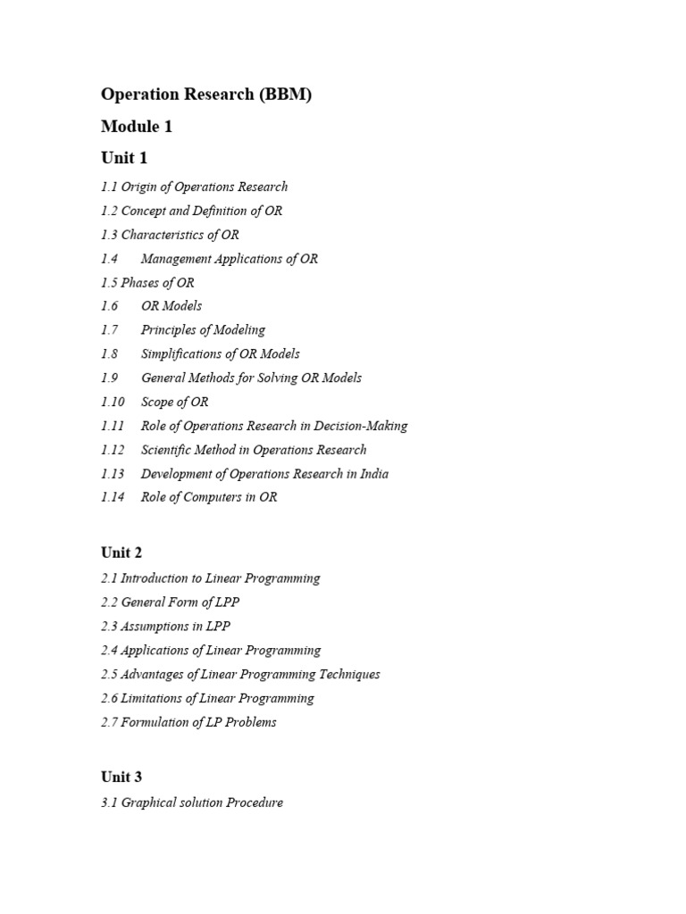 Operations Research | PDF | Mathematical Optimization | Linear Programming