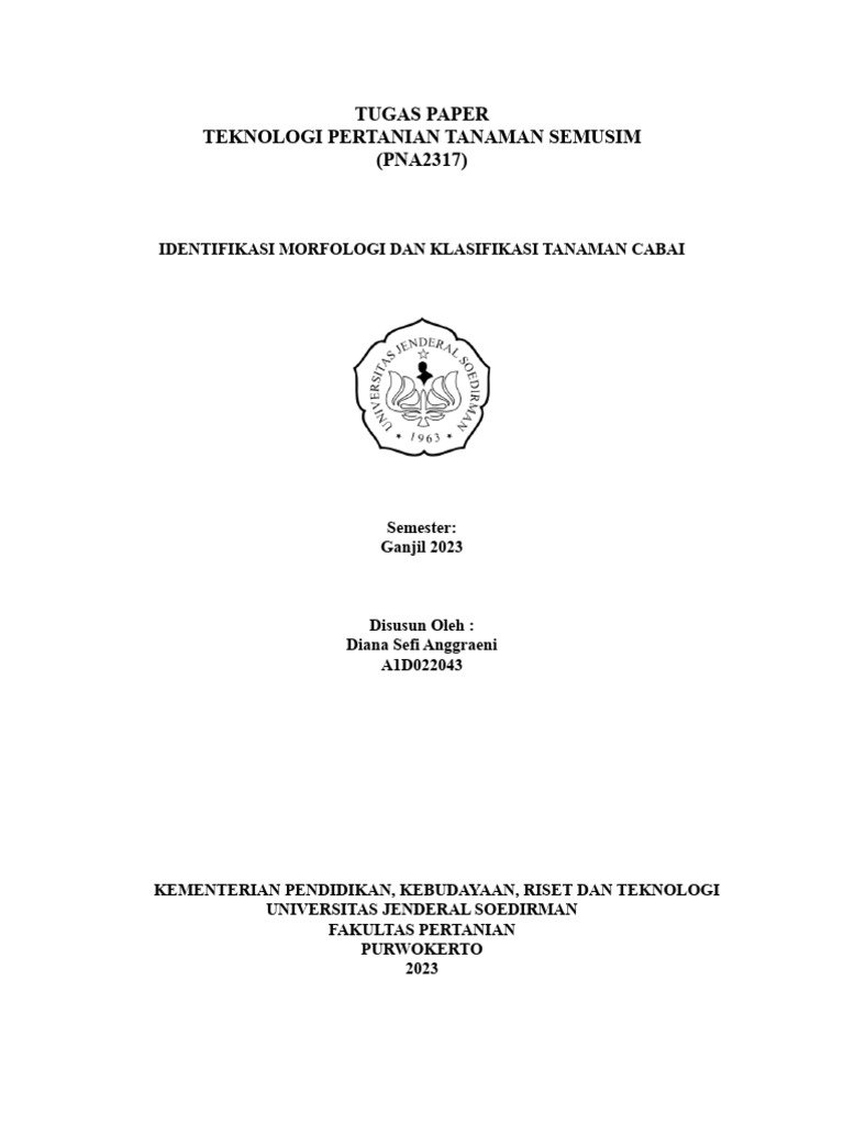 TUGAS PAPER Tanaman Semusim | PDF | Sains & Matematika
