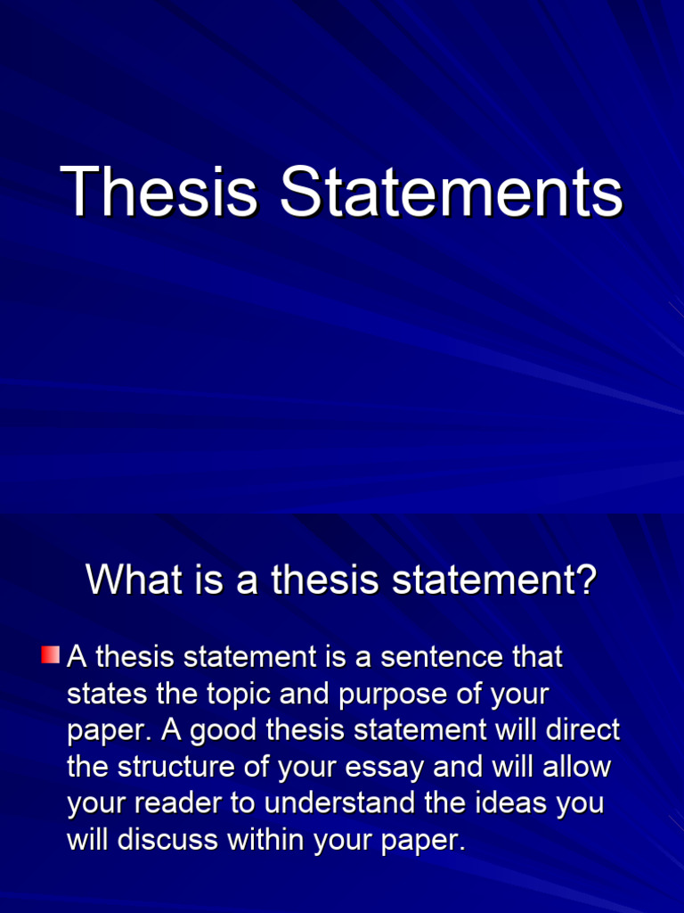 Understanding Thesis Statements | PDF | Cost Of Living | Essays