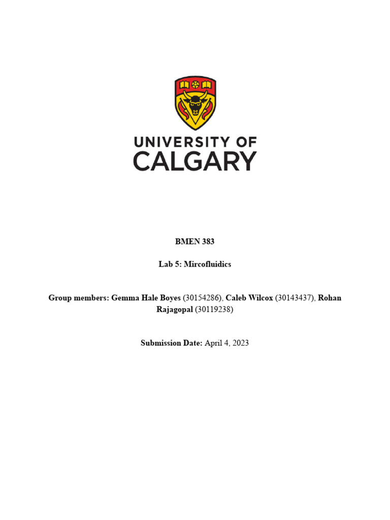 BMEN 383 - Lab 6 | PDF | Turbulence | Shear Stress