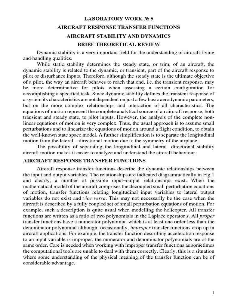 Lab5 Short&Amp Amp Phugoid | PDF